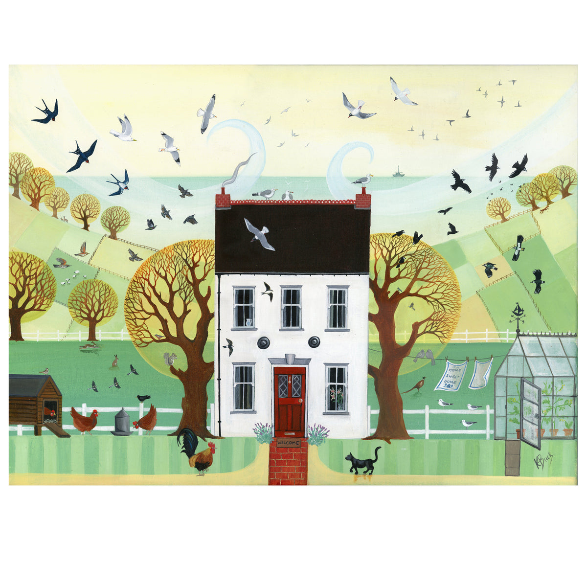 Gull Cottage - by Kerry Buck | Artist | Printmaker – Kerry Buck Artist ...